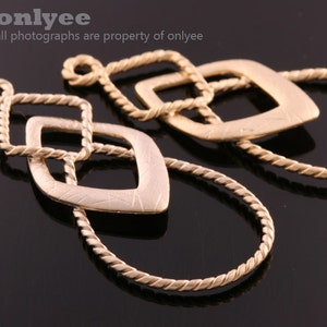 Pdt-2657-g/2pcs/double Linked Rings Pendant/20mm X 30mm/gold Pdt-2657-g/2pcs/double Linked Rings Pendant/20mm X 30mm/gold