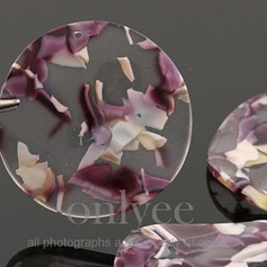 2pcs-32mmx32mm Acetate Pendant, Acrylic Supplies, Mixed-ivory/beige ...