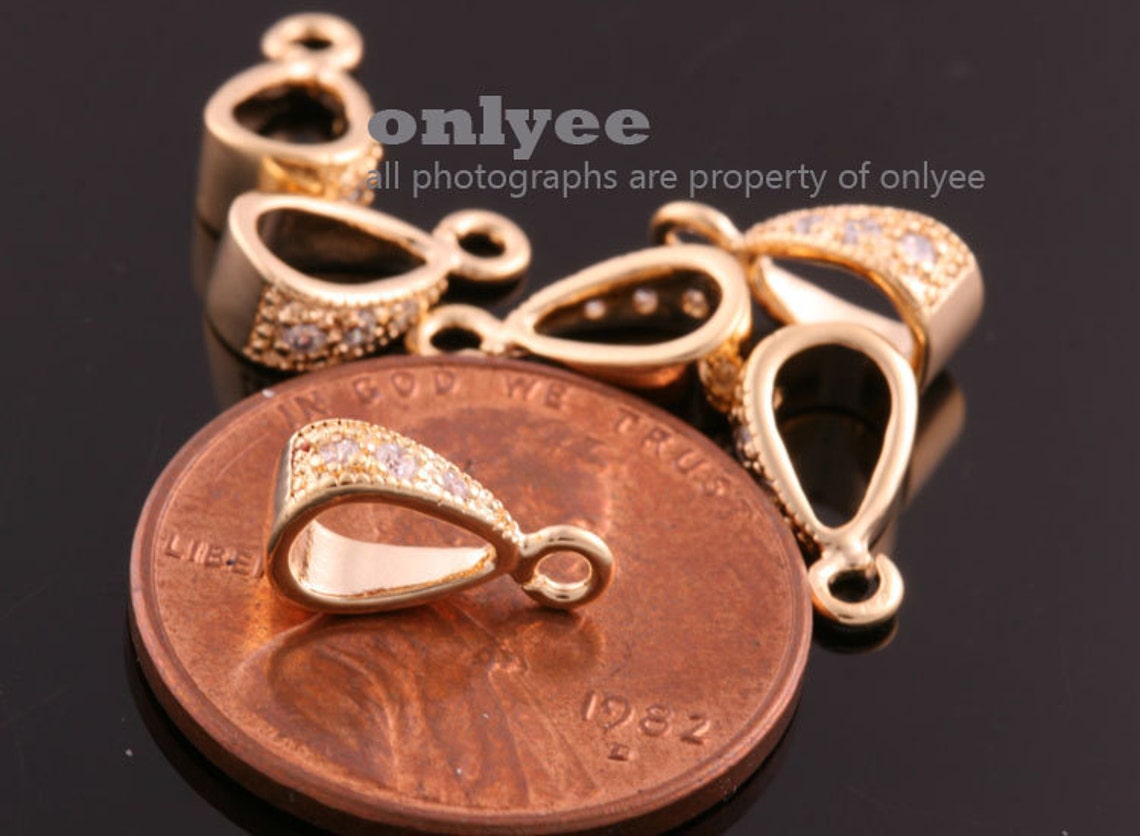 20pcs-10mmx3.5mmbright Rose Gold Plated Brass Cubic Zirconia - Etsy