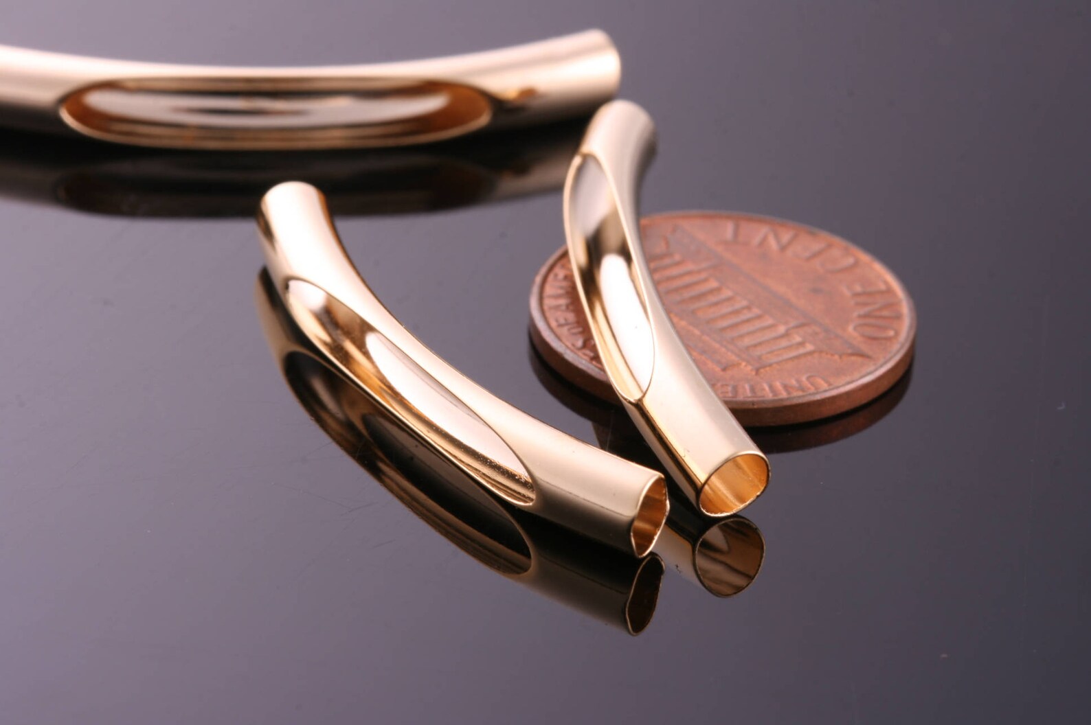 4pcs-33mmx4.5mm Glassy Rhodium Plated Brass Tube Cap Round - Etsy