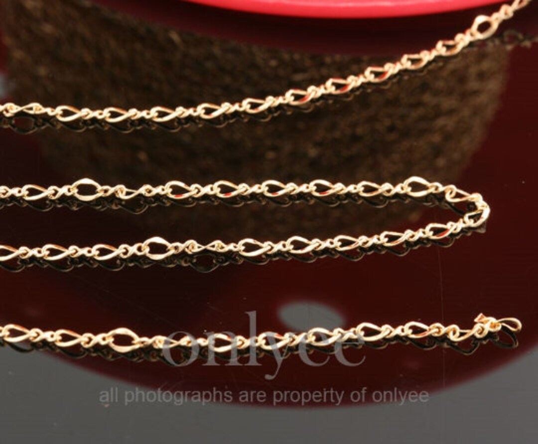 1 Meter(1yd)-6mm Chain Bright Gold Plated Over Brass, Simple Basic ...