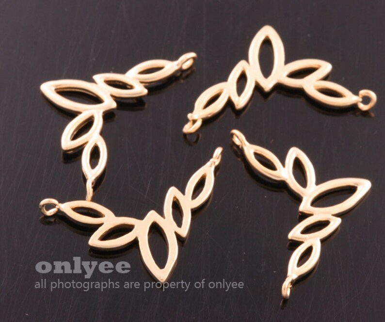 2pcs-19mm X13mm Matte Gold Plated Brass Multiple Teardrop Oval - Etsy
