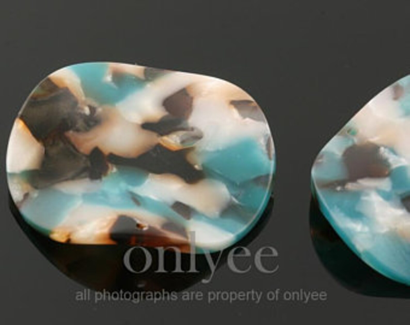 2pcs-32mmx32mm Acetate Pendant, Acrylic Supplies, Mixed-ivory/beige ...