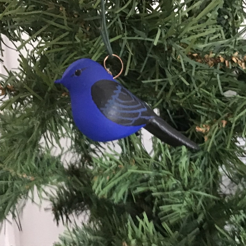 Indigo Christmas Ornament - Etsy