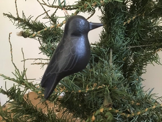 Mini Crow Ornament - Etsy