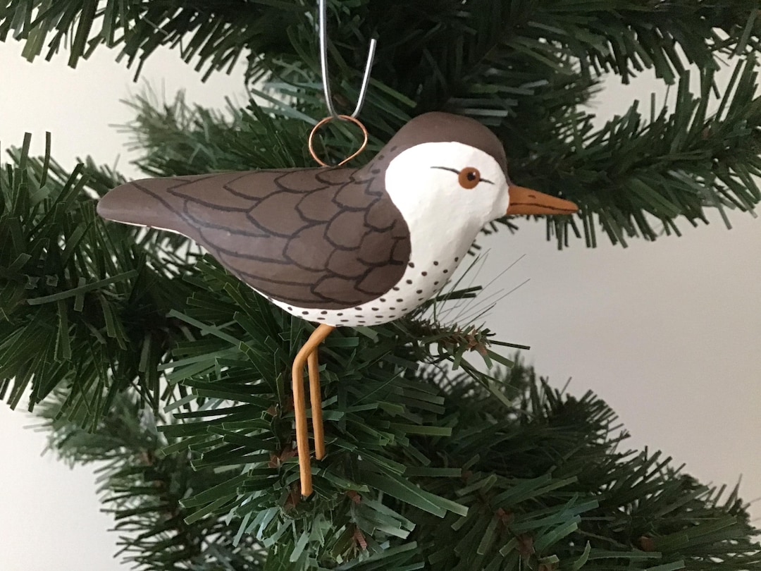 Mini Spotted Sandpiper Ornament: Hand Carved and Hand Painted by Me at ...