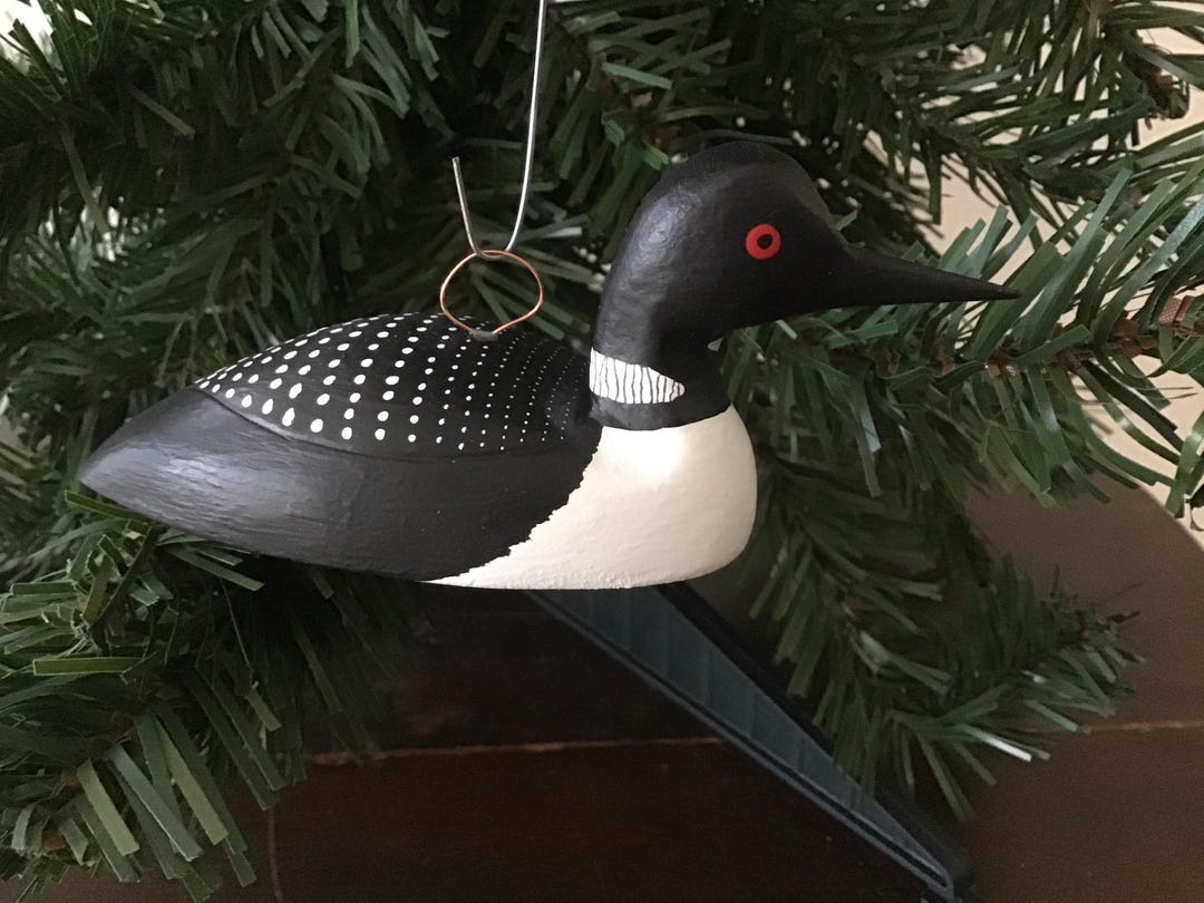 Loon Ornament: Hand Carved and Hand Painted by Me at My Shop in Maine ...