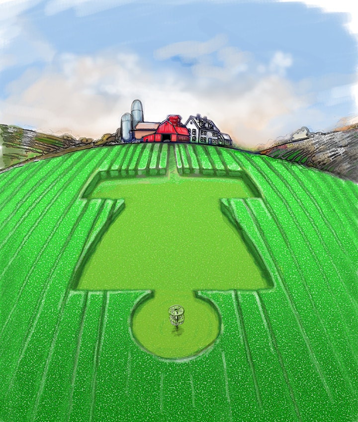 Disc Golf Art - Crop Circles. Disc Golf Art Print. Disc Golf ...