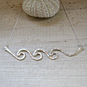 Wave Necklace, Three Wave Necklace, Triple Wave Necklace, Surfer ...