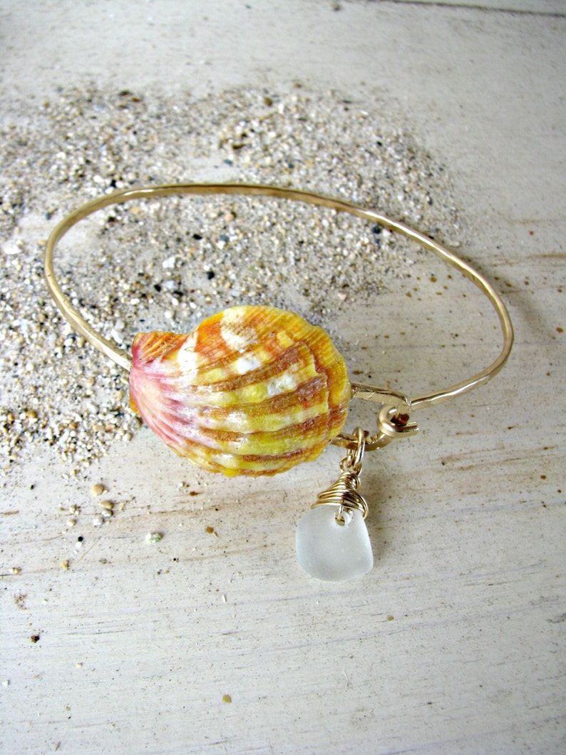 Sunrise Shell Bangle Sunrise Shell Bracelet Sunrise Shell | Etsy