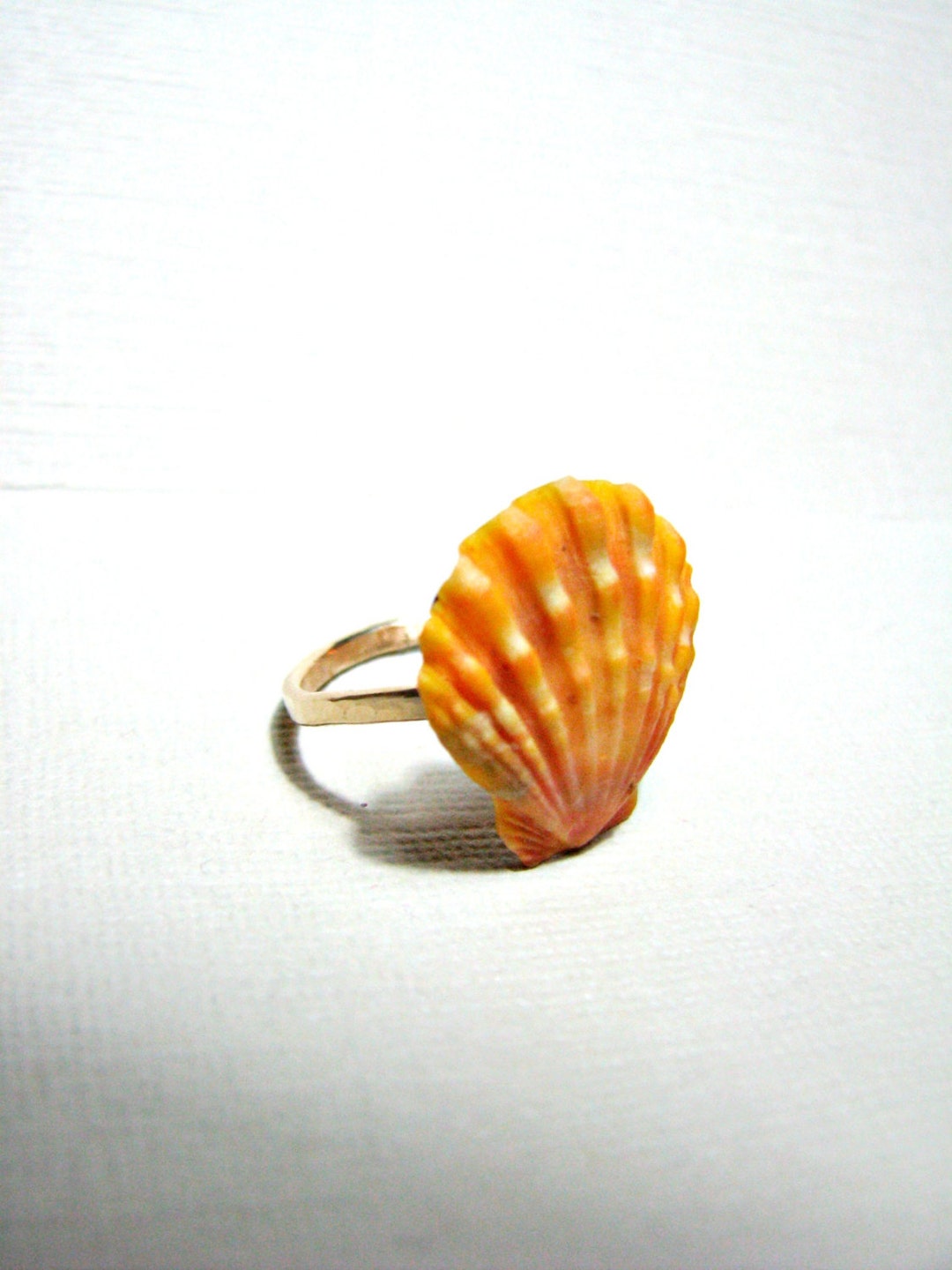 Sunrise Shell Gold Ring, Hawaii Shell Ring, Beachy Gold Ring, Hawaii ...