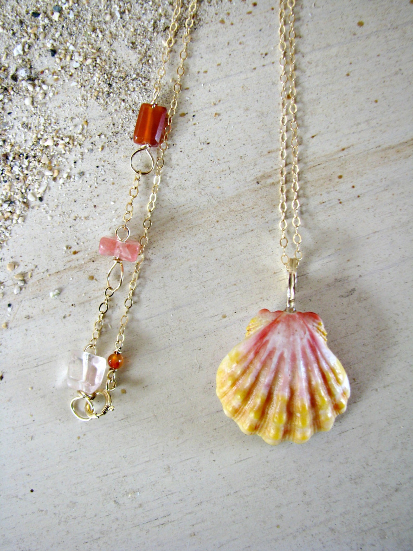 Sunrise Shell Necklace, Hawaii Shell Pendant, Hawaii Seashell Necklace ...