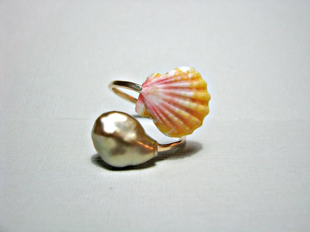 Sunrise Shell Ring, Adjustable Sunrise Shell Ring, Sunrise Jewelry ...