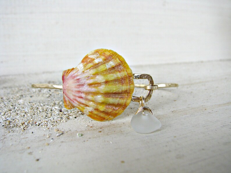 Sunrise Shell Bangle Sunrise Shell Bracelet Sunrise Shell | Etsy
