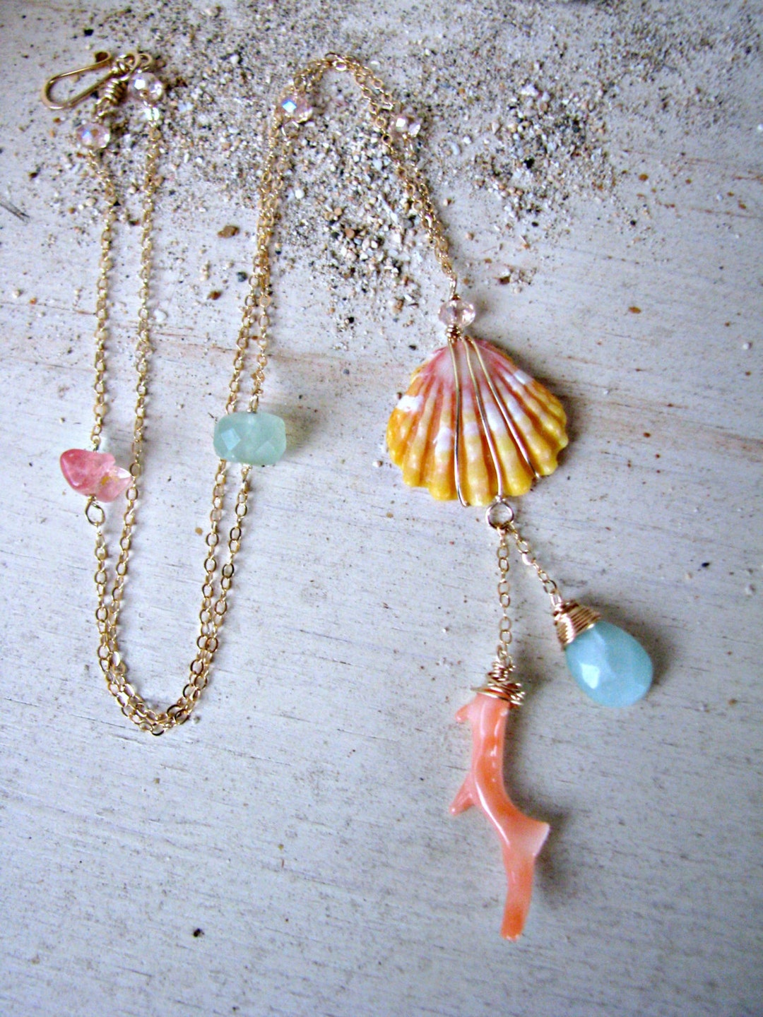 Sunrise Shell Necklace, Sunrise Shell Pendant, Hawaiian Seashell ...