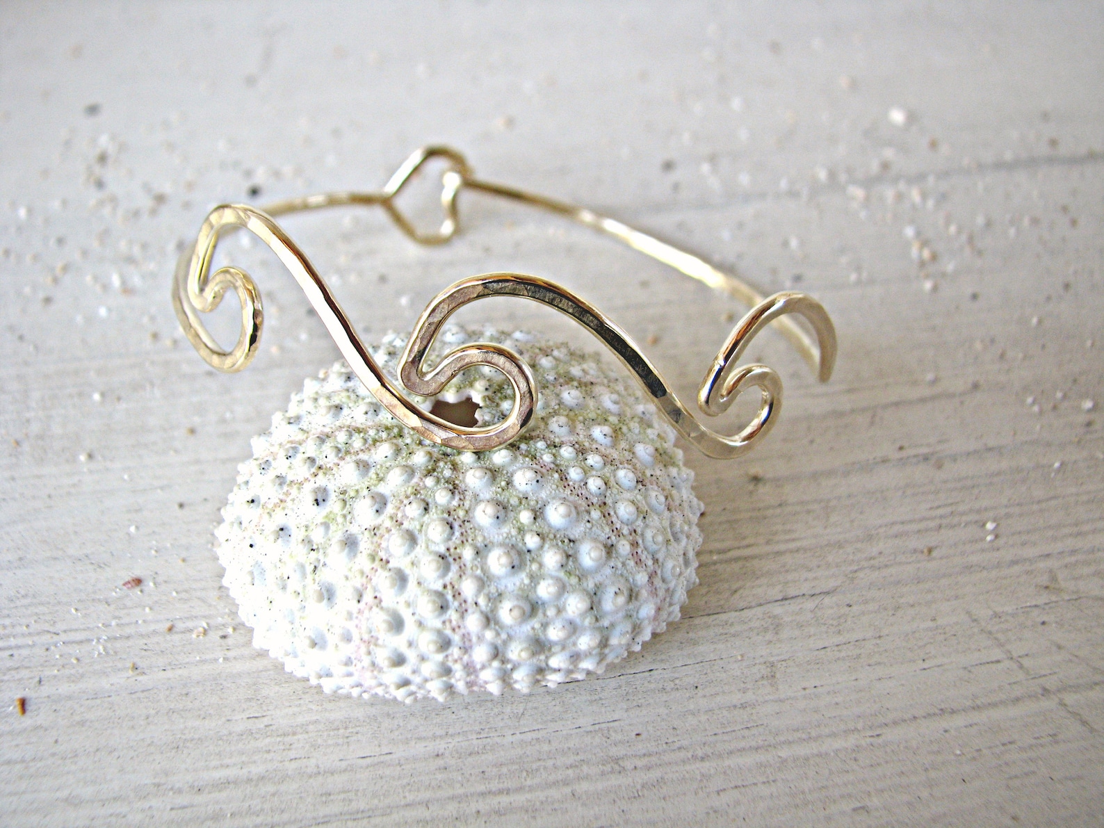 Triple Wave Bangle, Wave Bracelet, Ocean Bracelet, Sea Wave Bangle ...