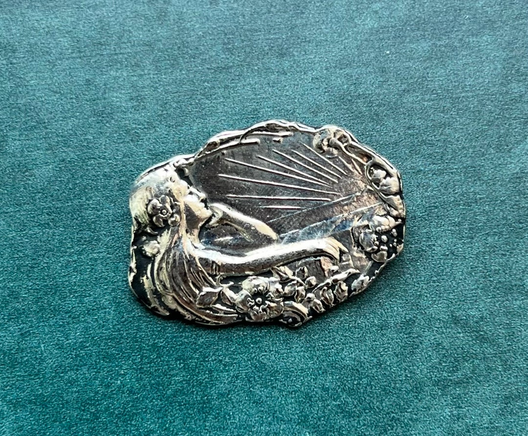 Sterling Silver Pewter Girl in the Sun Pin - Etsy