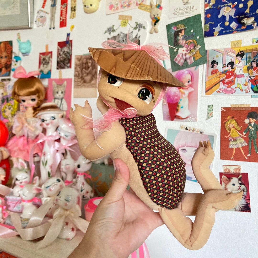 Muñeca japonesa Kappa Yokai Pose vintage, espíritu del agua, juguete ...