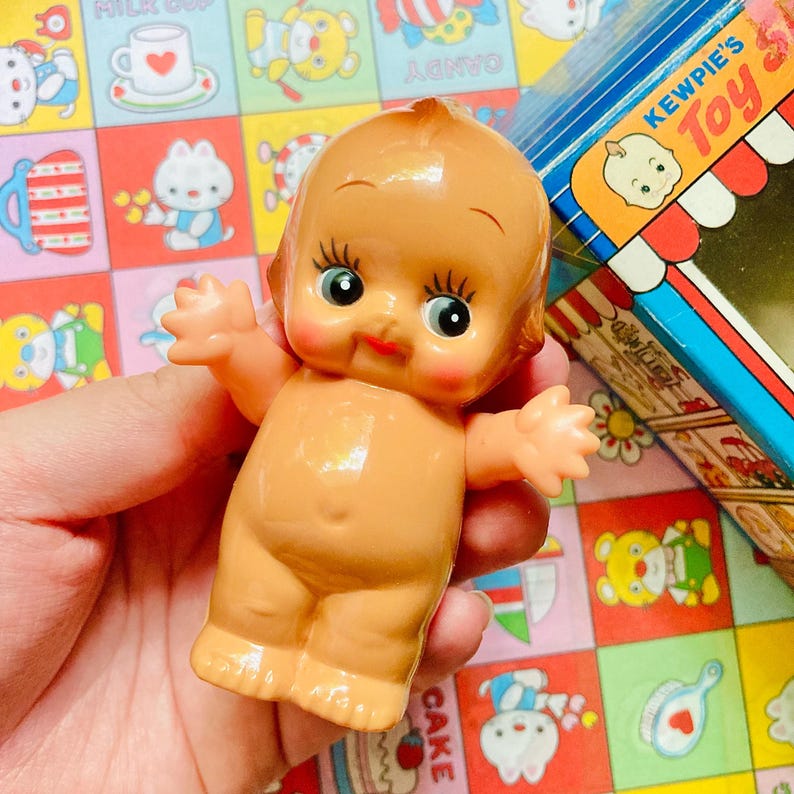 Kawaii Retro Kewpie QP With Green Wings Little Celluloid Doll Toy in ...