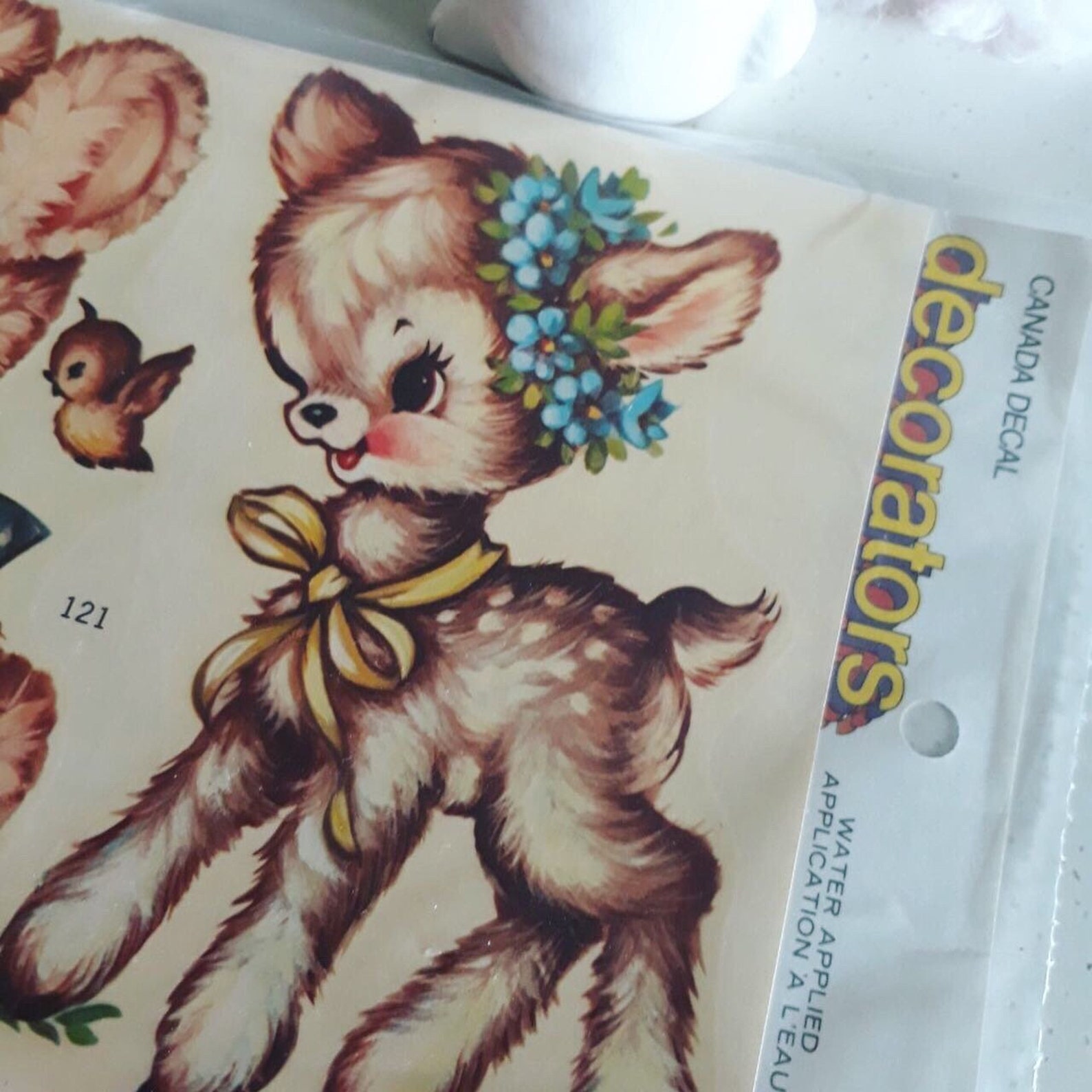 Cute vintage nursery animal Bunny & Lamby Meyercord Decals | Etsy