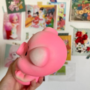 Cute Japanese Vintage 7” Pinky Piggy Pink Pig Squeaky Toy Squeeze ...