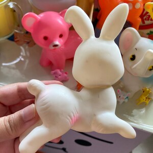 Cute Japanese Original Vintage Orange Showa Bambi Deer or Elephant or Bunny Rabbit Squeak ...