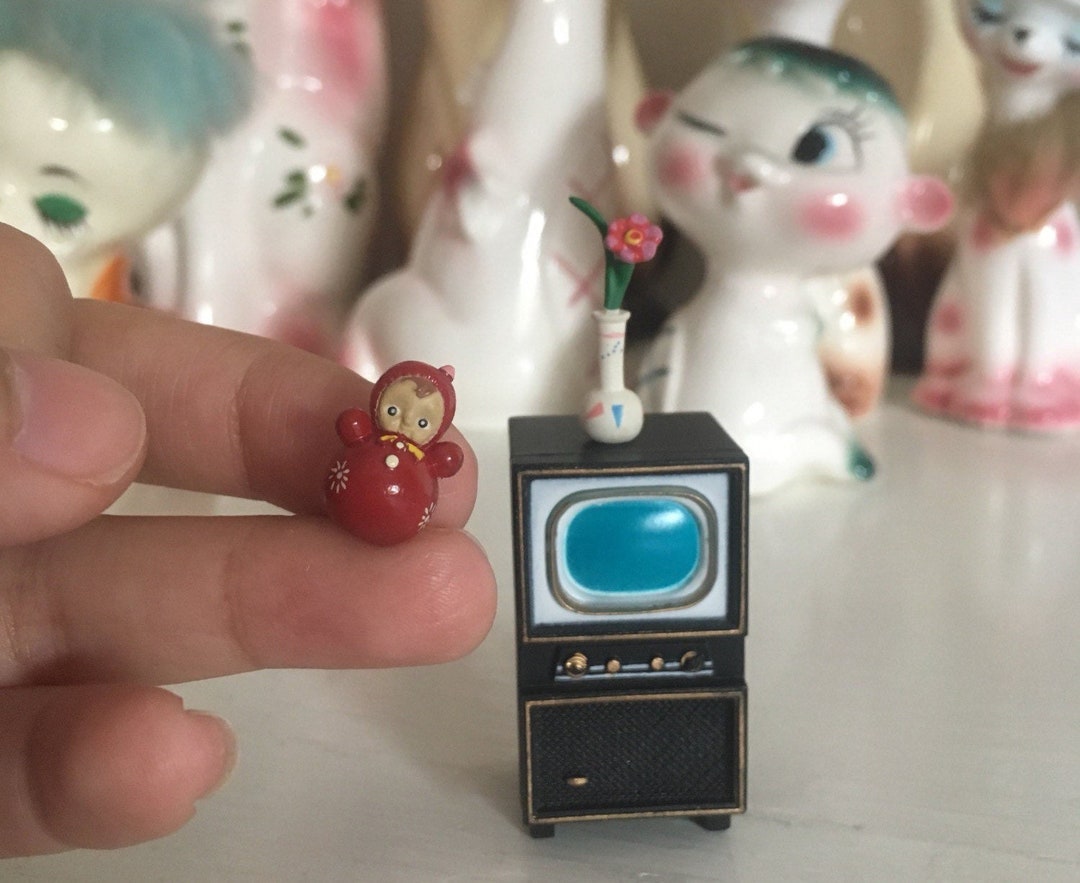 Cute Japanese Retro Showa Era Tiny Miniature Roly Poly Doll - Etsy