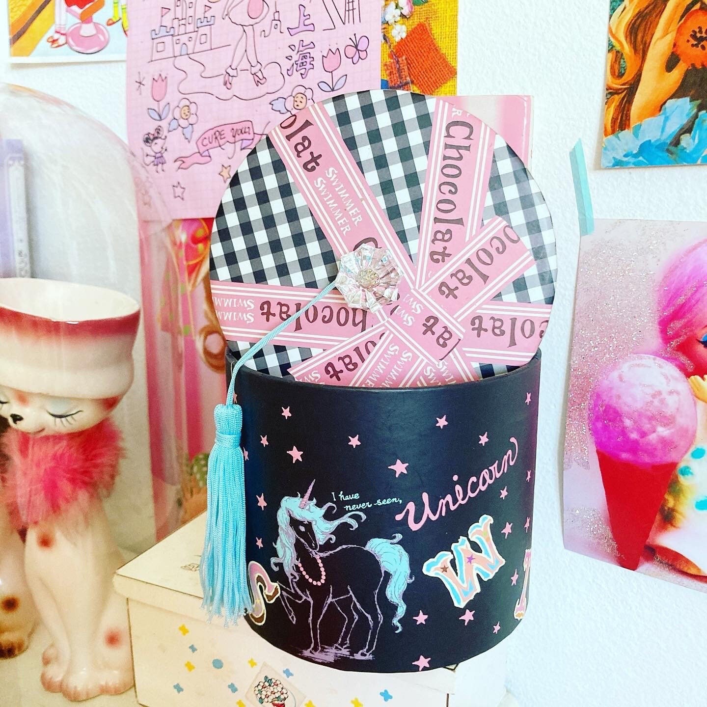 Chocoholic paper container box OR Green Mint Bambi Deer Mirror from ...