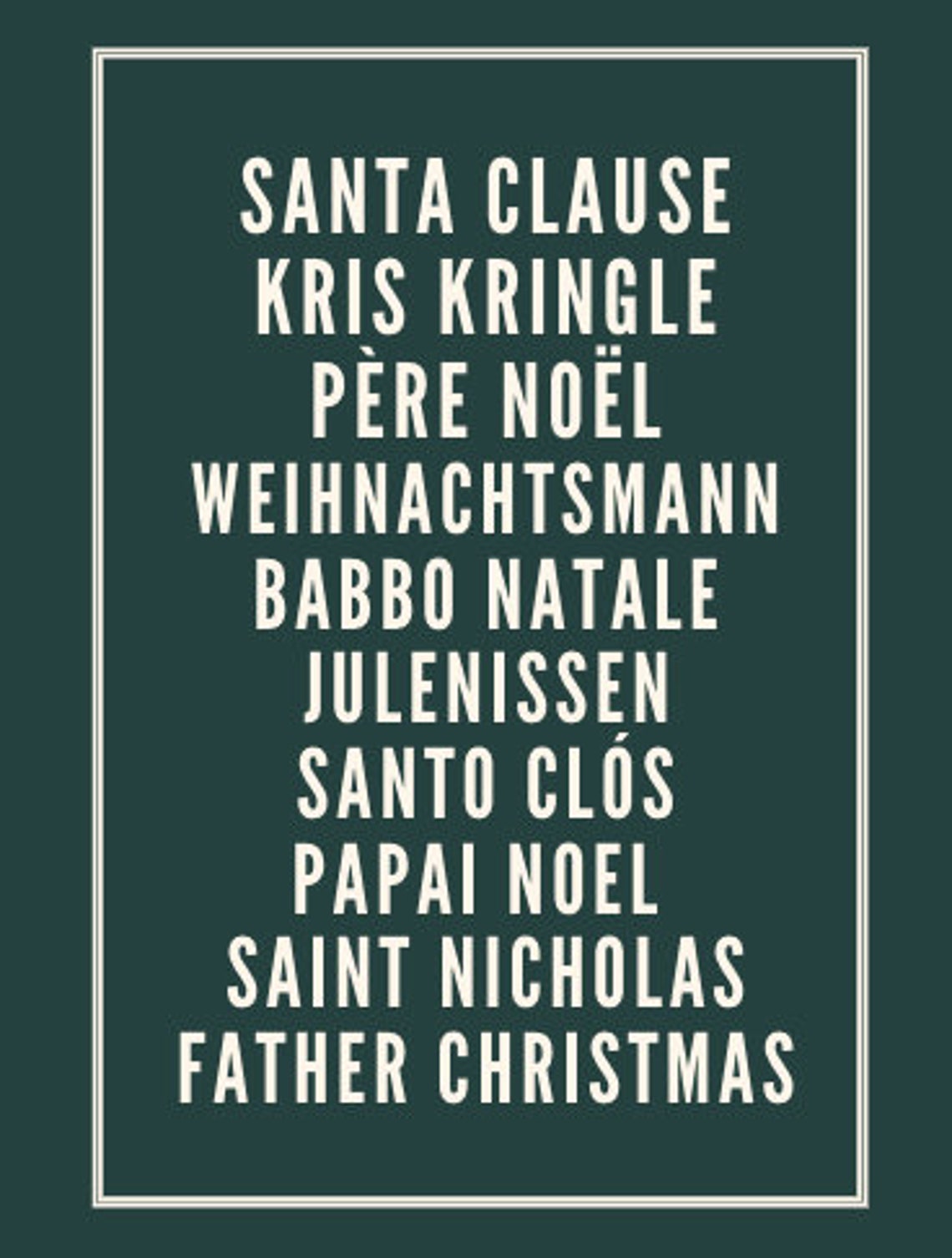 Santa Clause Printables Christmas - Etsy