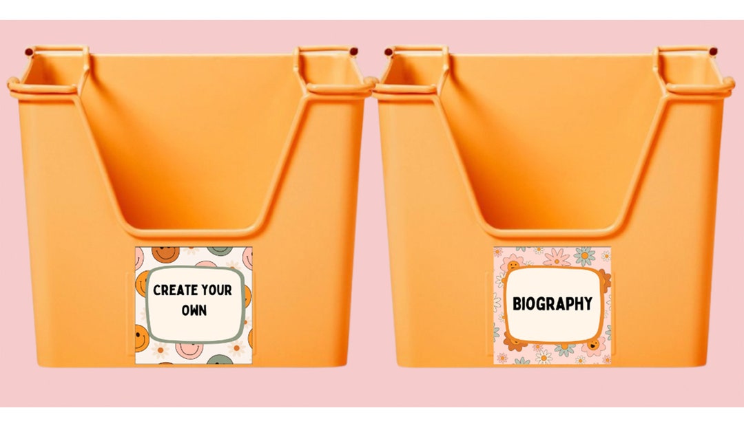 Book Bin Labels, Genre, Label, Organize, Library, Editable - Etsy