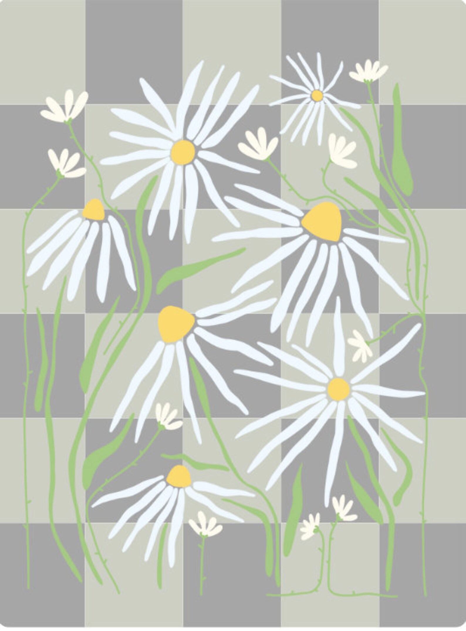 Checker Flower Printable - Etsy