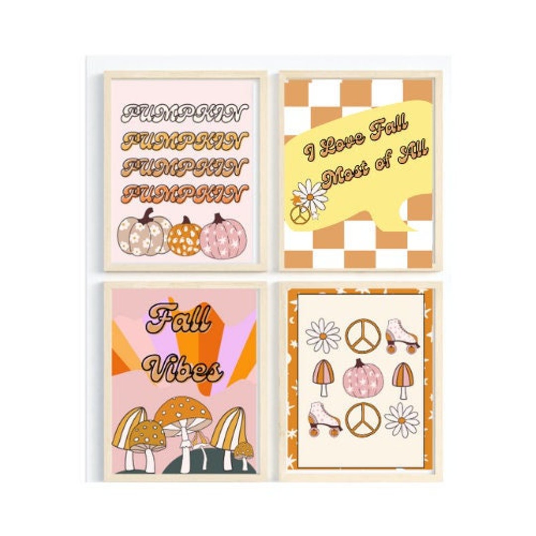 Groovy Fall Poster Set - Etsy