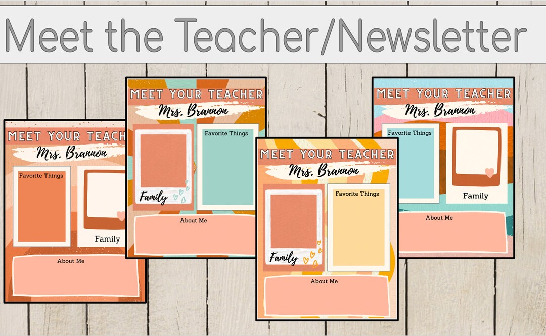 Meet the Teacher, Newsletter, Template, Printable, Introduction, Back ...
