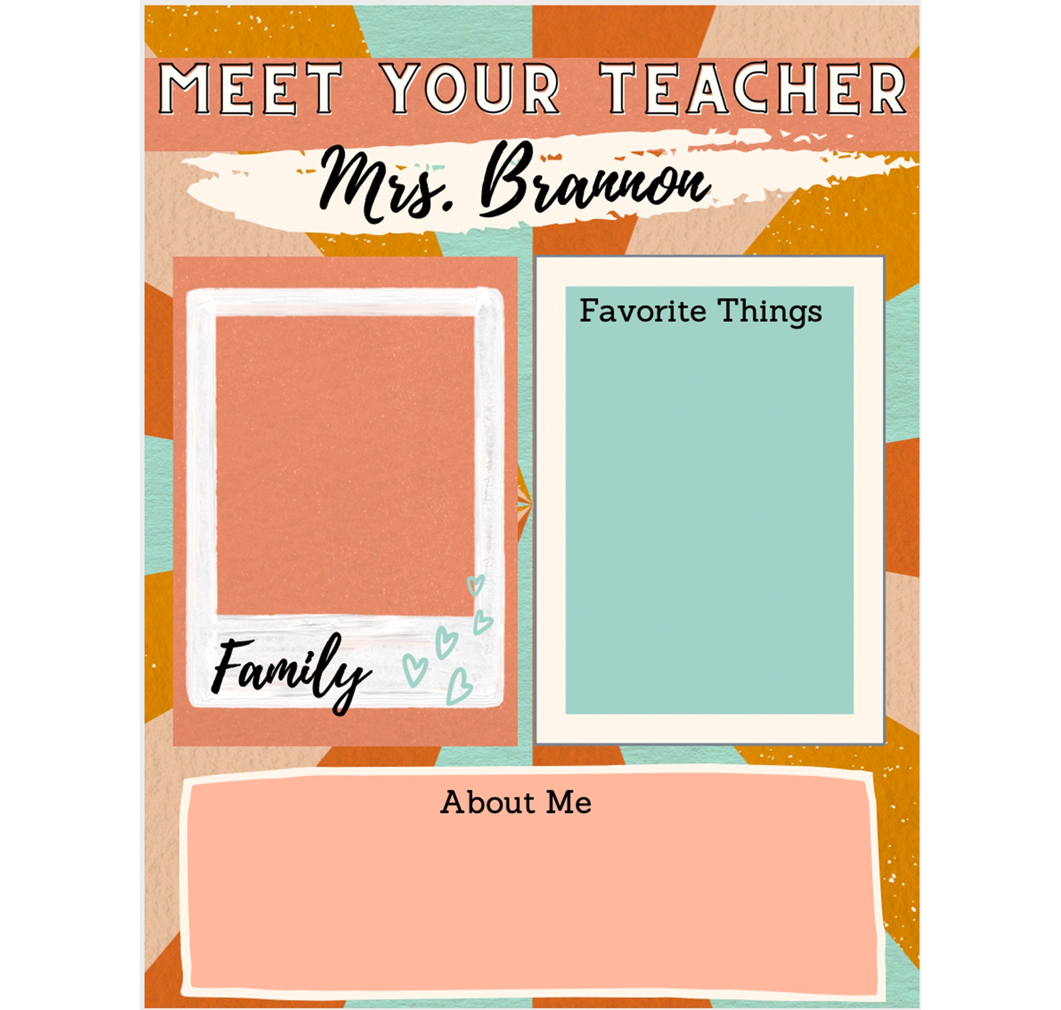 Meet the Teacher, Newsletter, Template, Printable, Introduction, Back ...
