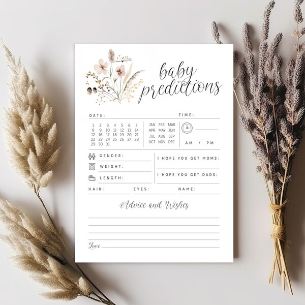 Baby Predictions and Advice Pdf - Etsy