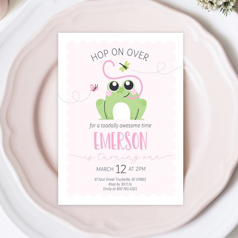 Frog Birthday Party Girly - Etsy