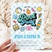 Editable Retro Groovy Summer Pool Party Birthday Invitation - Pool ...