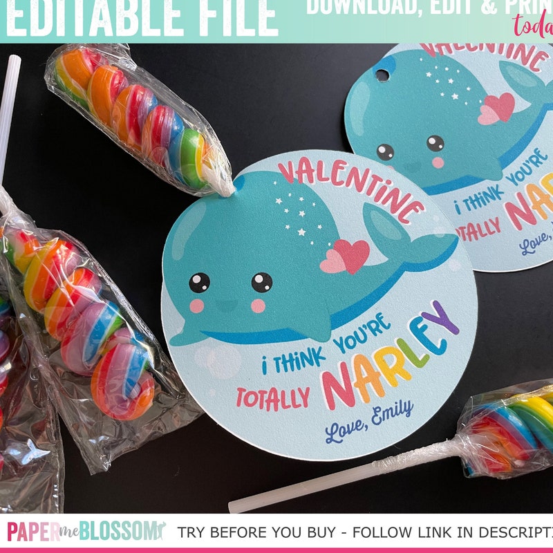Narwhal Valentine - Etsy