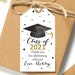 EDITABLE Gold Glitter Graduation Favor Thank You Gift Tag ...