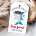 EDITABLE Shark Summer Favor Thank You Gift Tag - Jaw-some Friendly ...