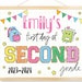 EDITABLE First Day of School SECOND GRADE Custom Sign/back to School ...