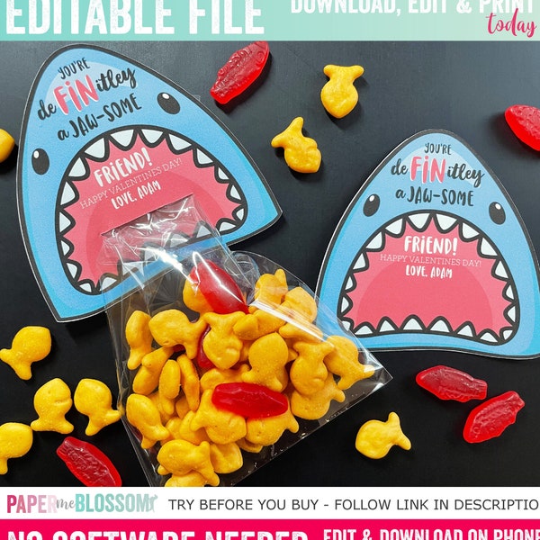 Shark Valentines - Etsy