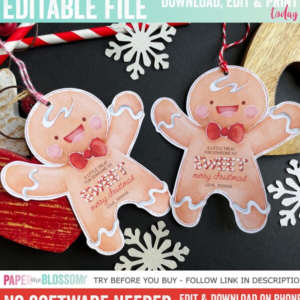 Diy Christmas Tags - Etsy