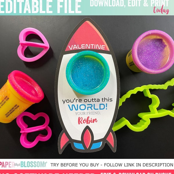 Play Doh Valentine - Etsy