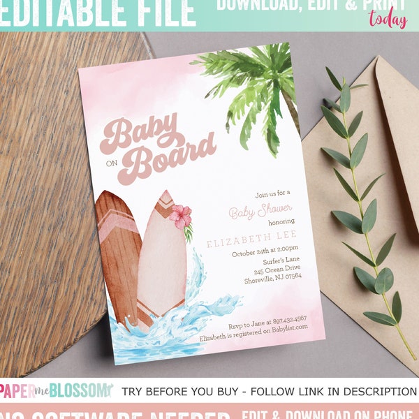 Surf Baby Shower - Etsy