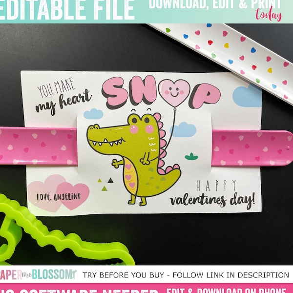 Slap Bracelet Card - Etsy