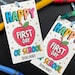 EDITABLE First Day of School Apple Kids Gift Tag - Back to School for ...