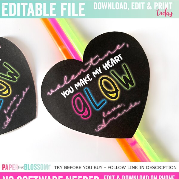 Valentines Day Glow Stick - Etsy