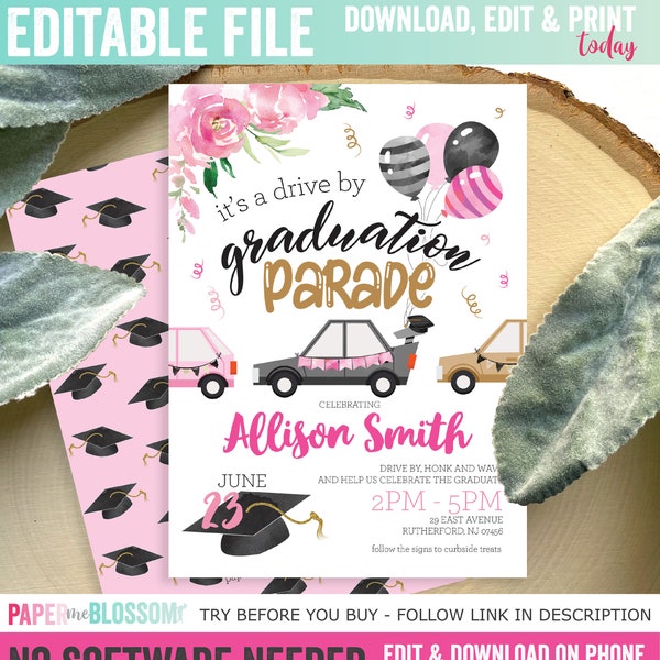 Drive by Graduation Party Invite - Etsy