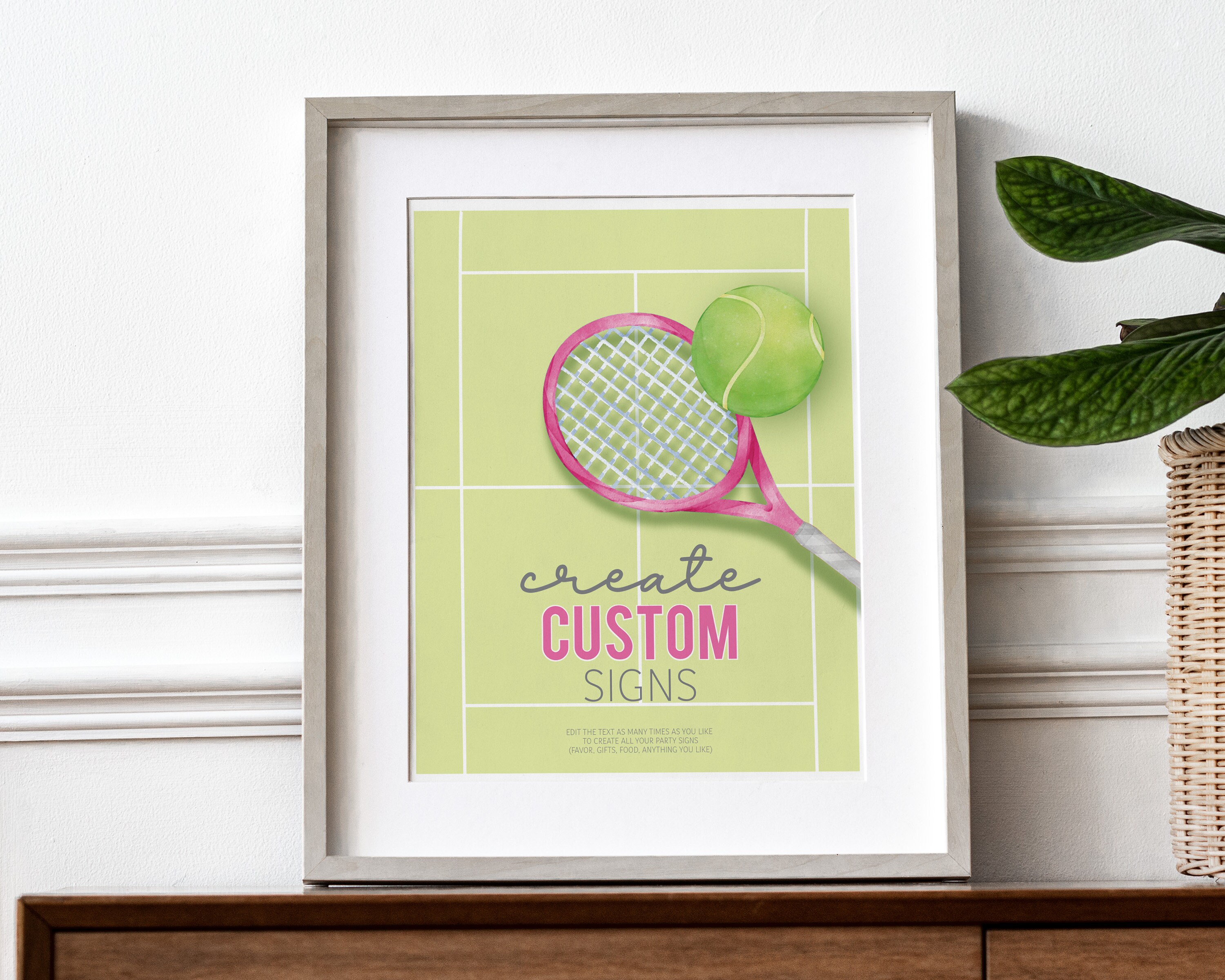 EDITABLE Tennis Ball Girl Birthday Cupcake Toppers - Sports Ball ...